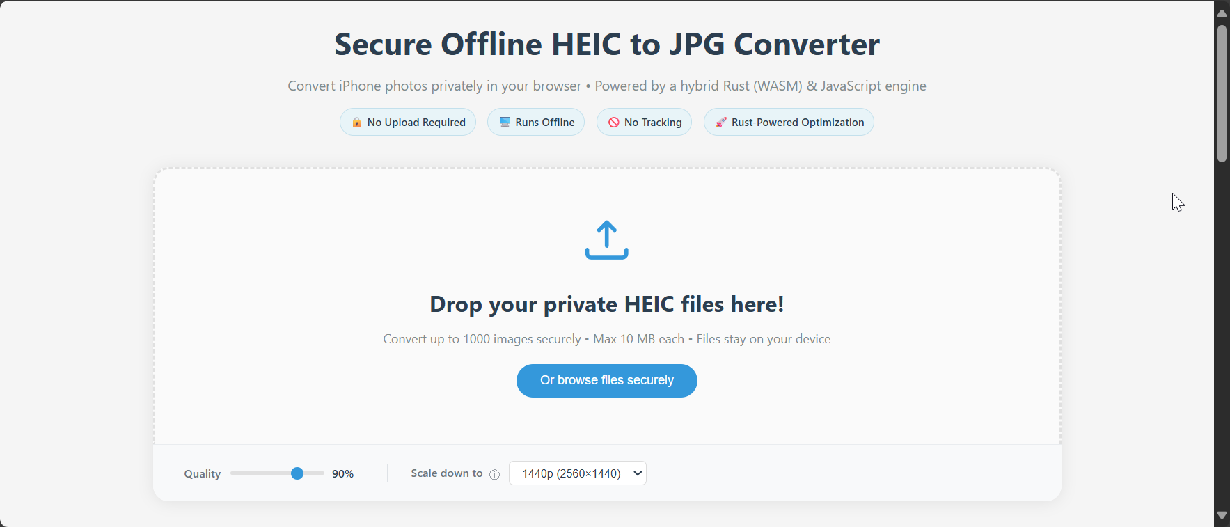 Free Secure Offline HEIC to JPG Converter - 100% Private, No Upload ...